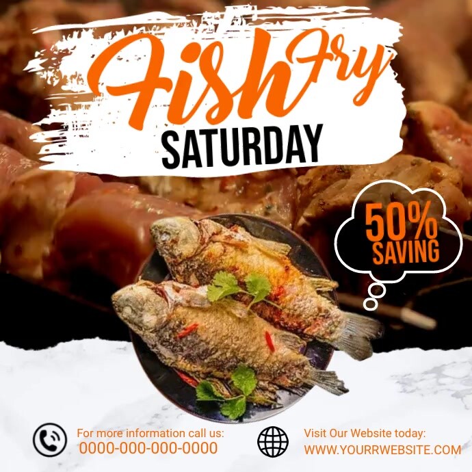 White Fish Fry Template Instagram Post | PosterMyWall