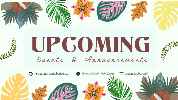Copy of White Floral Announcement Digital Display (16:9) | PosterMyWall