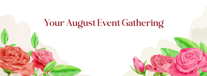 Copy of White Floral August Event Gathering Background Foto Sampul ...