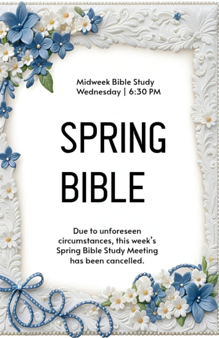 White Floral Bible Study Event Tabloid Template | PosterMyWall