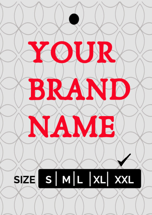 White Floral Branding Tag Design A6 Template | PosterMyWall