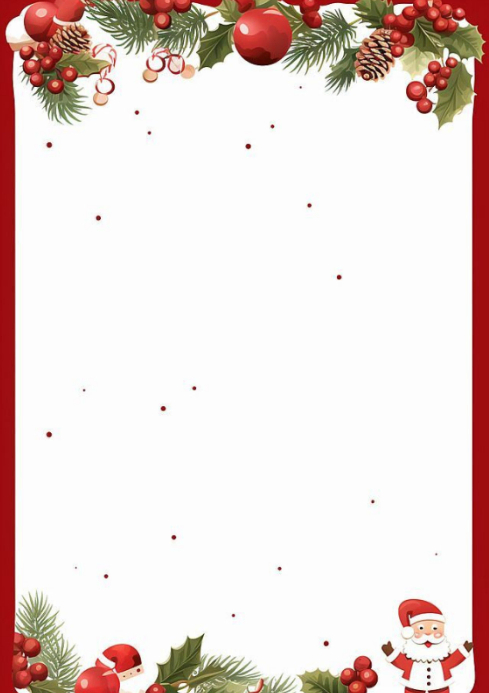 White Floral Christmas Card Template A4 | PosterMyWall