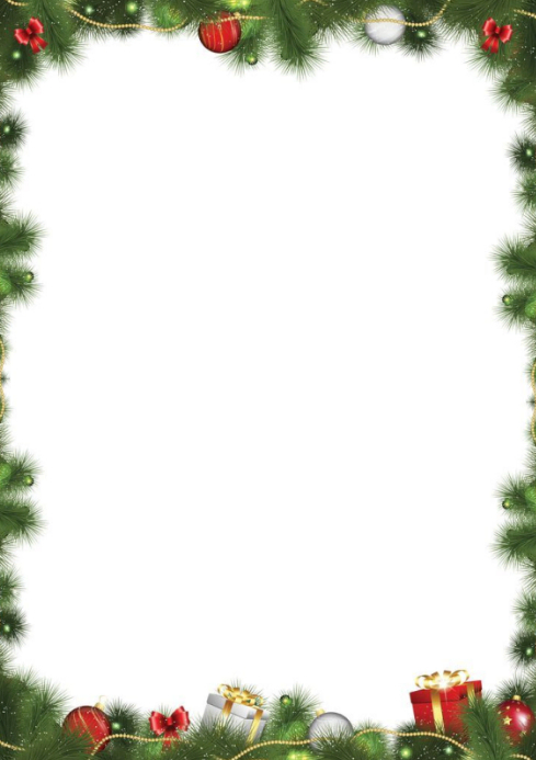 White Floral Christmas Frame A4 Template | PosterMyWall