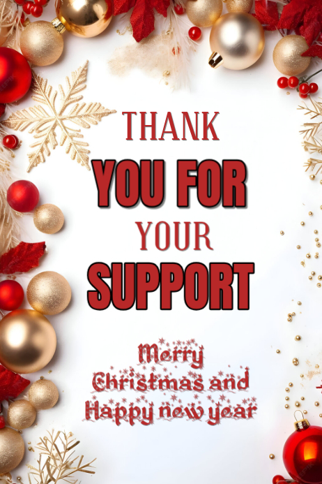 Plantilla de White Floral Christmas Gratitude Poster | PosterMyWall