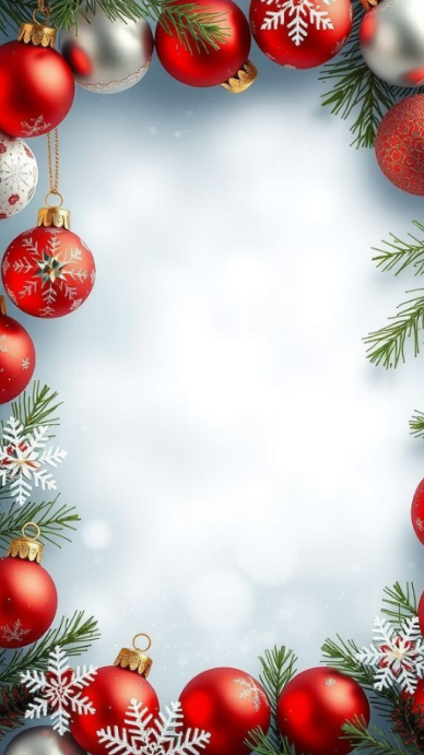 Copy of White Floral Christmas Ornaments Frame Instagram Story ...