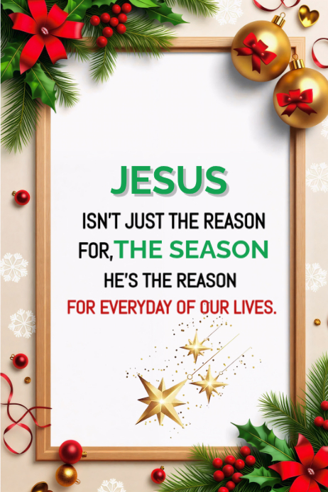 White Floral Christmas Quotes Poster Template | PosterMyWall