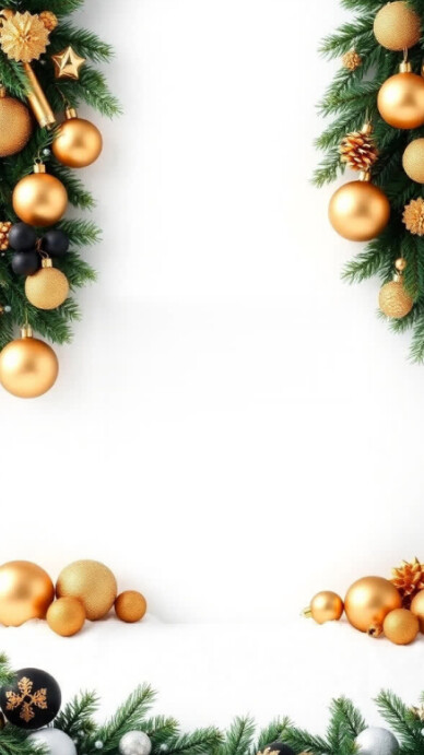 Copy of White Floral Christmas Template Digital Display (9:16 ...