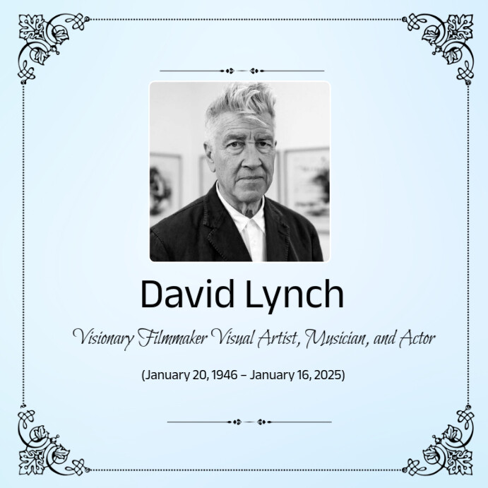 Modèle White Floral David Lynch Instagram Post | PosterMyWall