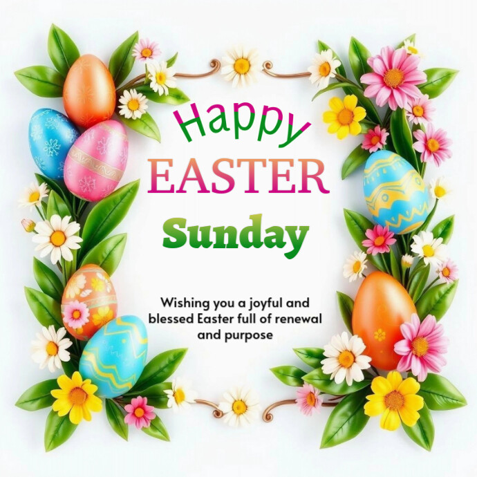 Copy of White Floral Easter Card Logo | PosterMyWall