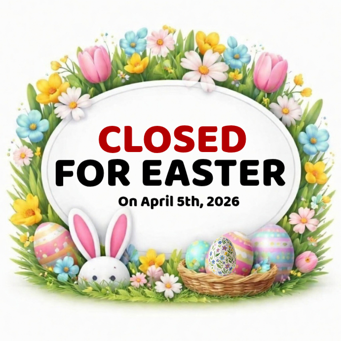 Copy of White Floral Easter Closure Announcement Instagram Post ...