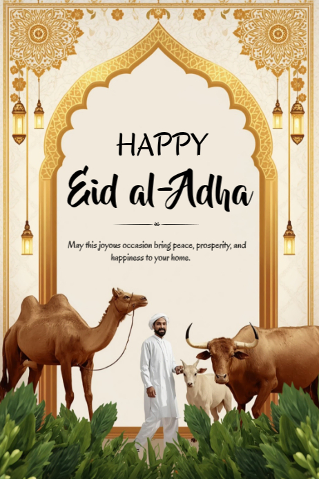 Eid Al-adha Celebration Posters Template | PosterMyWall