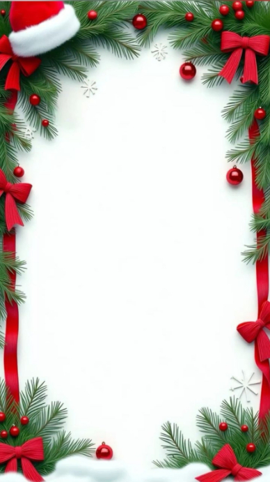 White Floral Festive Christmas Frame Instagram Story Template ...