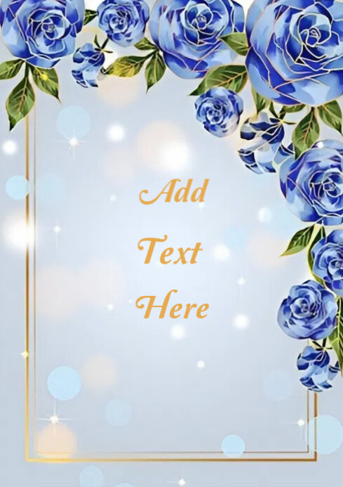 White Floral Floral Background A4 Template | PosterMyWall