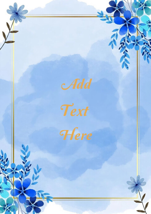White Floral Floral Background A4 Template | PosterMyWall