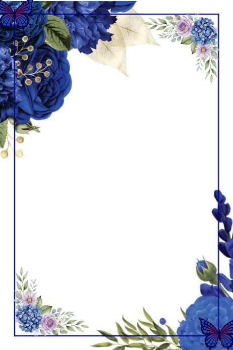 White Floral Frame Poster Template | PosterMyWall