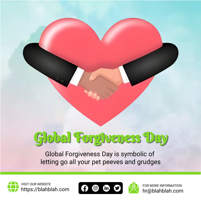 Copy of White Floral Global Forgiveness Day Instagram | PosterMyWall