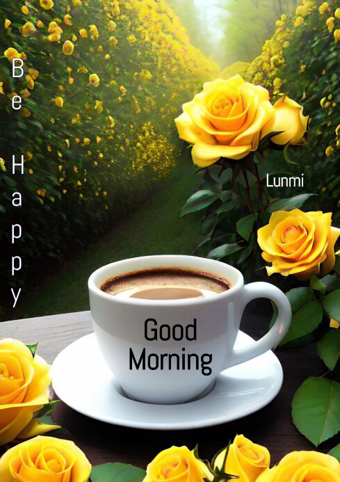 Plantilla de White Floral Good Morning A4 | PosterMyWall