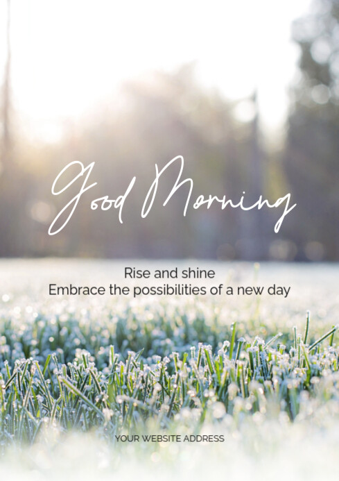 White Floral Good Morning Album Covers A4 Template | PosterMyWall