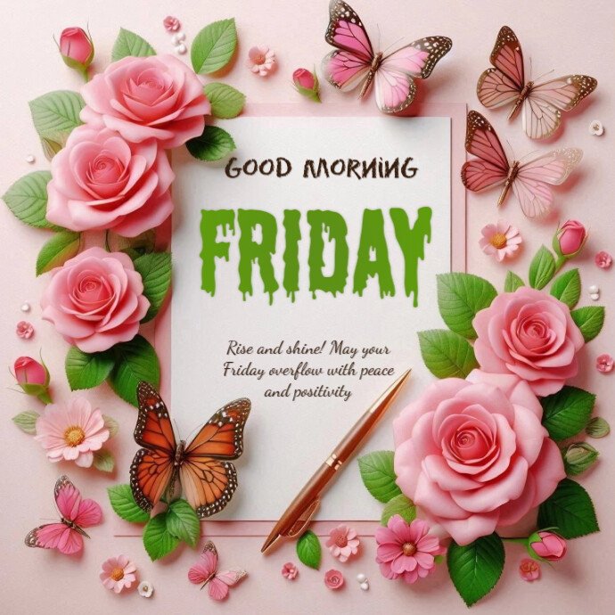 Copy of White Floral Good Morning Logo | PosterMyWall