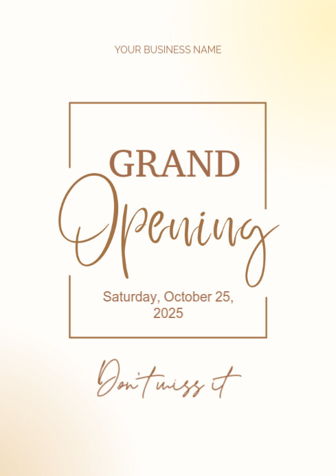 Plantilla de White Floral Grand Opening Ceremony Flyers A4 | PosterMyWall