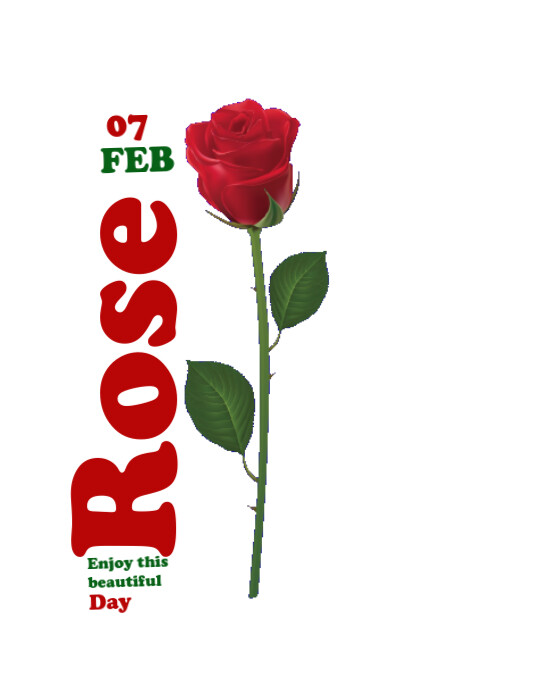 Copy of White Floral Happy Rose Day Flyer (us Letter) | PosterMyWall