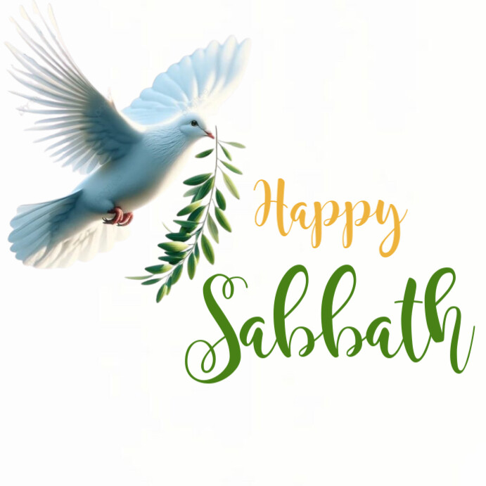 White Floral Happy Sabbath Day Instagram Post Template | PosterMyWall