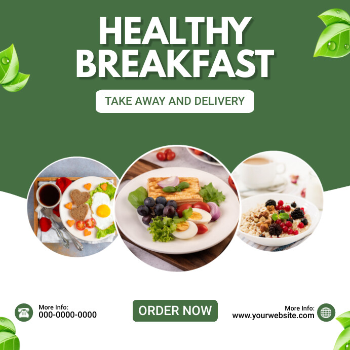 Copy of White Floral Healthy Breakfast Instagram Post | PosterMyWall