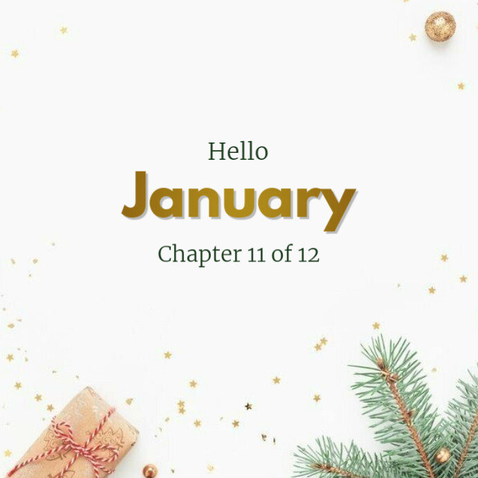 Plantilla de White Floral Hello January Instagram Post | PosterMyWall