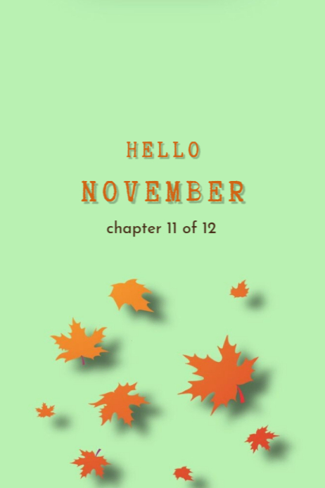 Plantilla de White Floral Hello November Poster | PosterMyWall