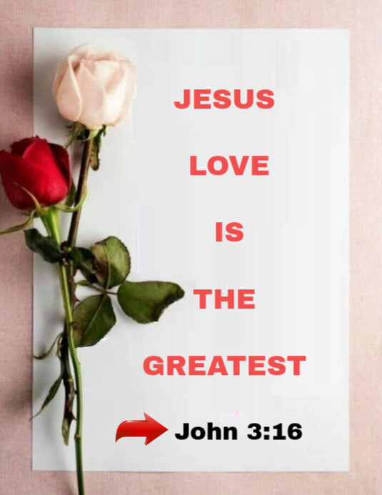 Copy of White Floral Jesus Love Template Design Flyer (us Letter ...