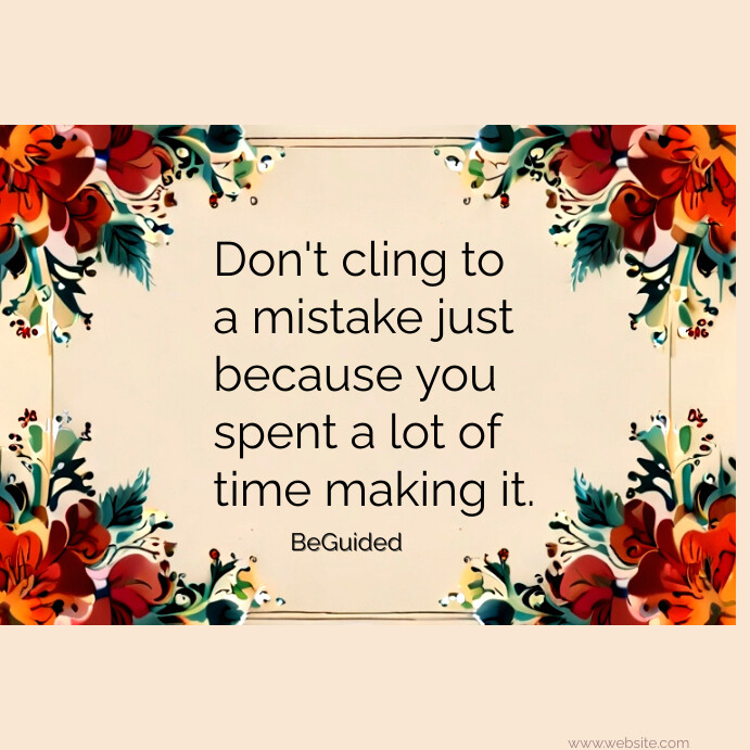 White Floral Kind Advice Instagram Post Template | PosterMyWall