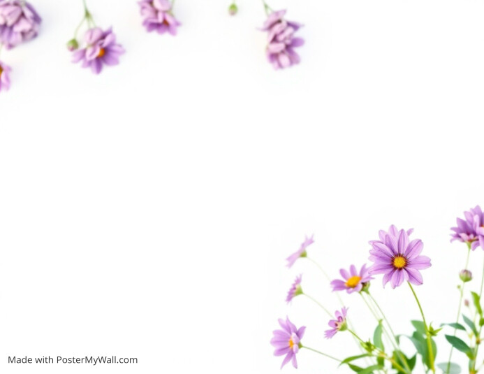 White Floral Lilac Flower Event Background Flyer (us Letter) Template ...