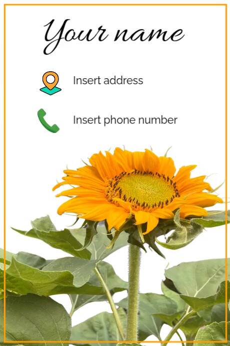 Copy of White Floral Minimalist Address Template Poster | PosterMyWall