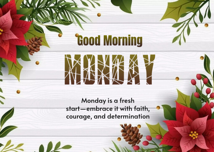 Copy of White Floral Monday Postcard | PosterMyWall