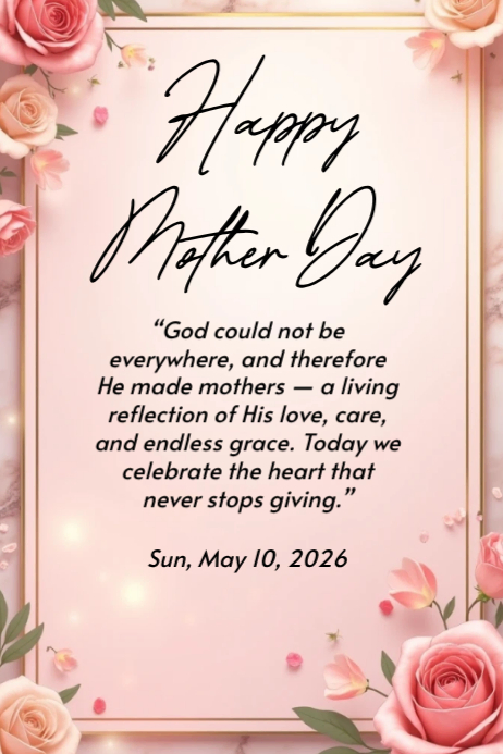 Plantilla de White Floral Mother's Day Celebration Poster | PosterMyWall