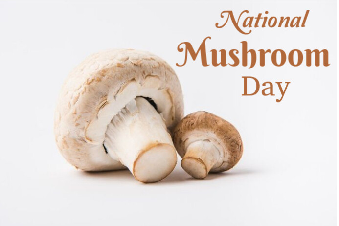 White Floral National Mushroom Day Template Poster | PosterMyWall