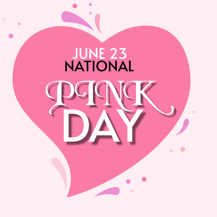 White Floral National Pink Day Instagram Pos Template | PosterMyWall