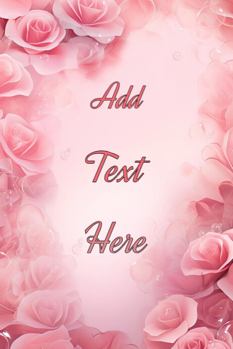White Floral Pink Background Poster Template | PosterMyWall