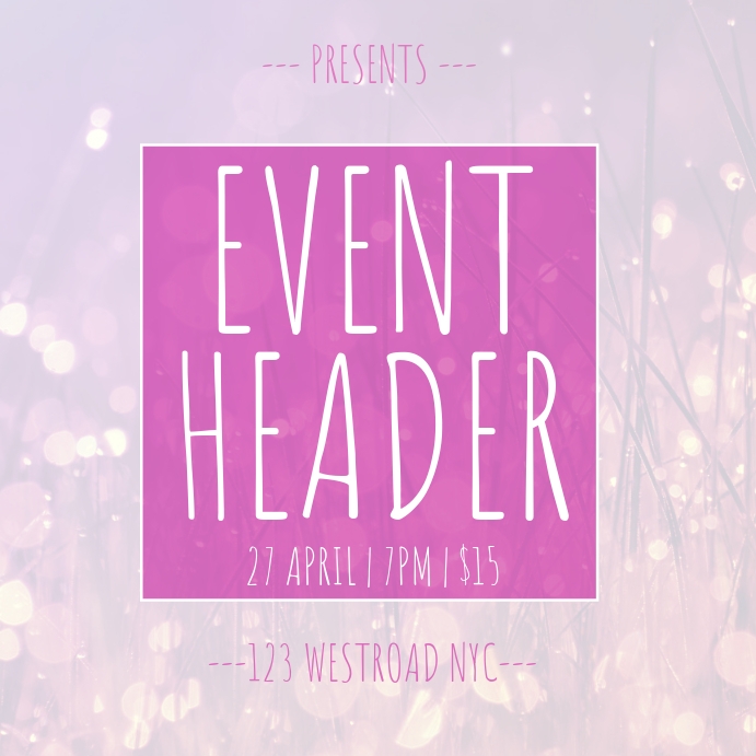 Copy of WHITE FLORAL PINK EVENT TEMPLATE | PosterMyWall