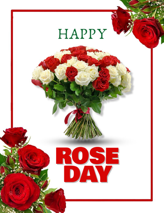 Copy of White Floral Rose Day Flyer (us Letter) | PosterMyWall