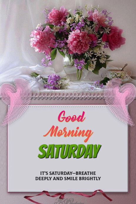 White Floral Saturday Post Poster Template | PosterMyWall