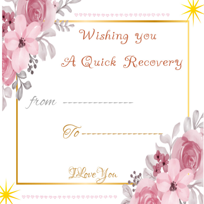 Szablon White Floral Simple Quick Recovery Instagram Post | PosterMyWall