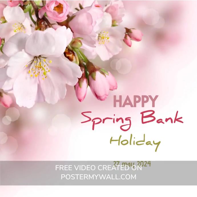 White Floral Spring Bank Holiday Instagram Po Template | PosterMyWall