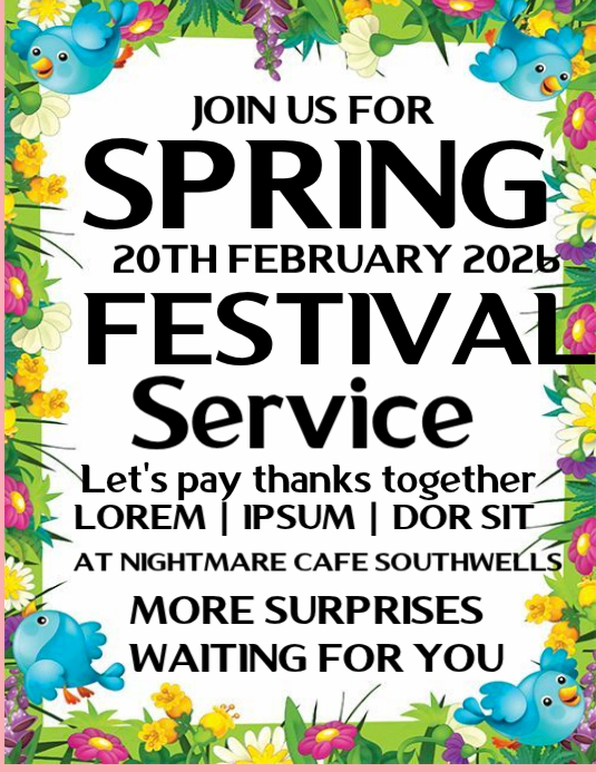 Copy of White Floral Spring Festival Flyer | PosterMyWall