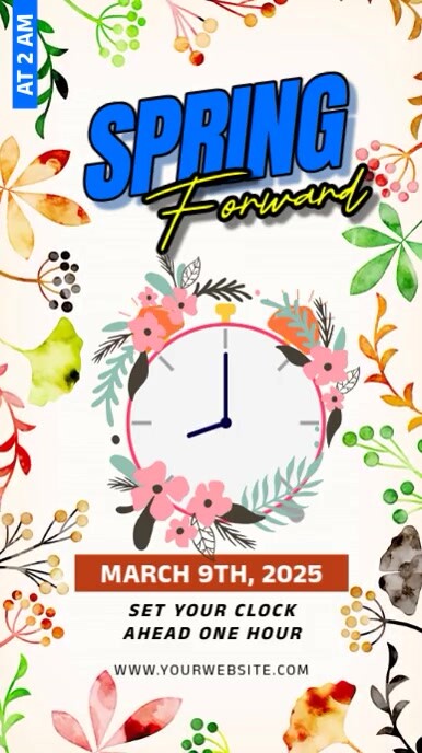 Шаблон White Floral Spring Forward Reel Instagram | PosterMyWall