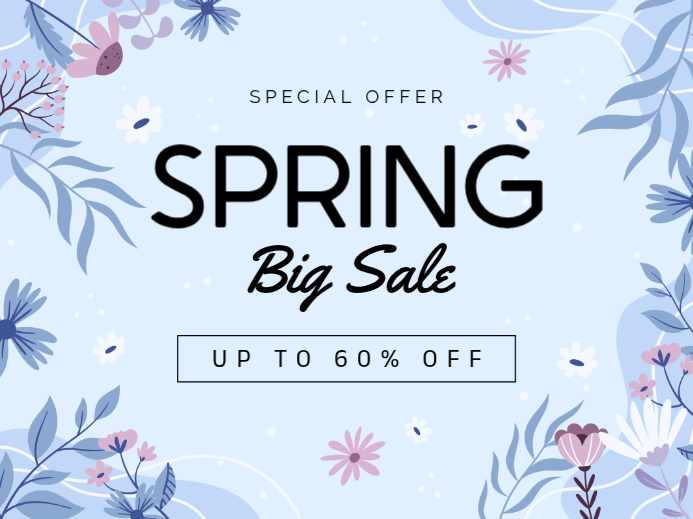 Plantilla de White Floral Spring Sale Yard Sign | PosterMyWall