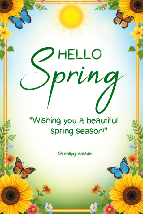 Plantilla de Spring Season Greeting | PosterMyWall