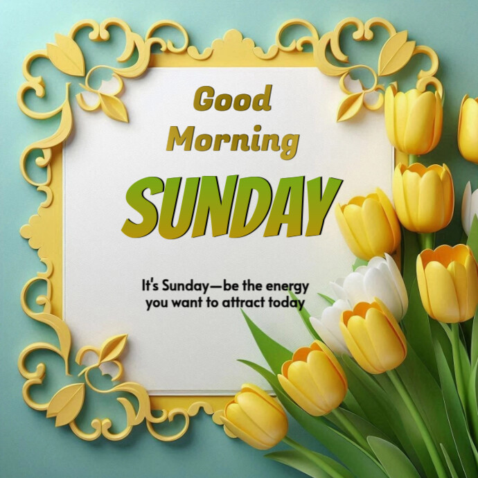 White Floral Sunday Logo Template | PosterMyWall