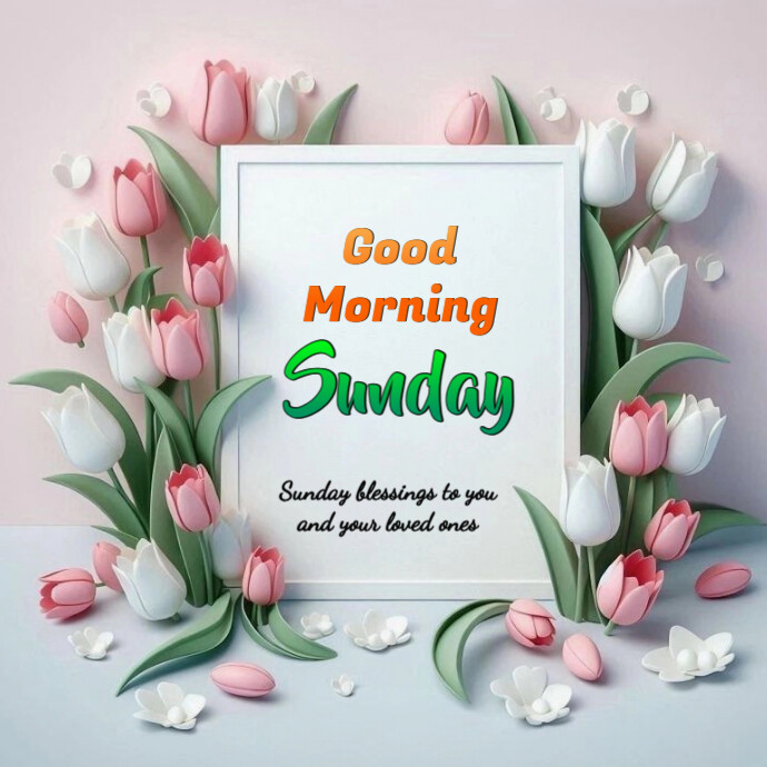 White Floral Sunday Post Logo Template | PosterMyWall