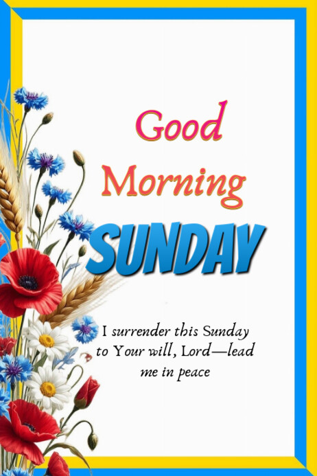 Copy of White Floral Sunday Post Poster | PosterMyWall